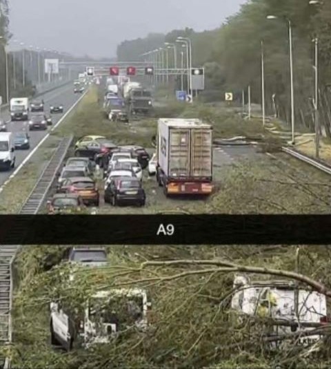 Storm Poly trekt over Nederland en zorgt op veel plekken voor ravage