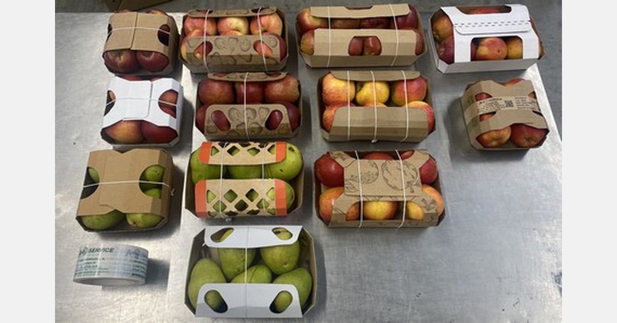 "Verpakking past zich aan het te verpakken fruit en de grootte aan"